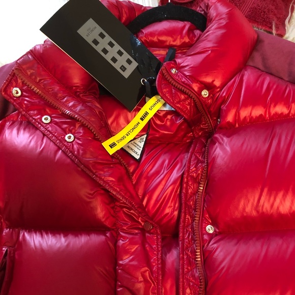 Moncler | Jackets & Coats | Red Moncler Bubble Jacket | Poshmark